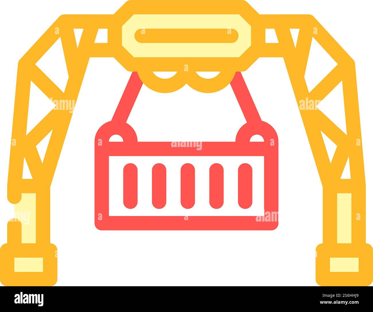 loading container wholesale color icon vector. loading container ...