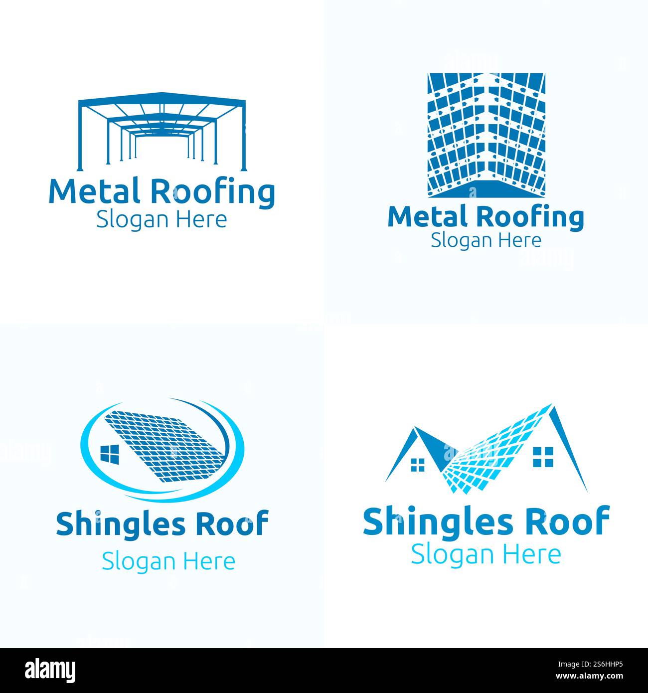 Metal Roofing Logo for Shingles Roof Real Estate or Handyman Architecture Stock Vector Image ...