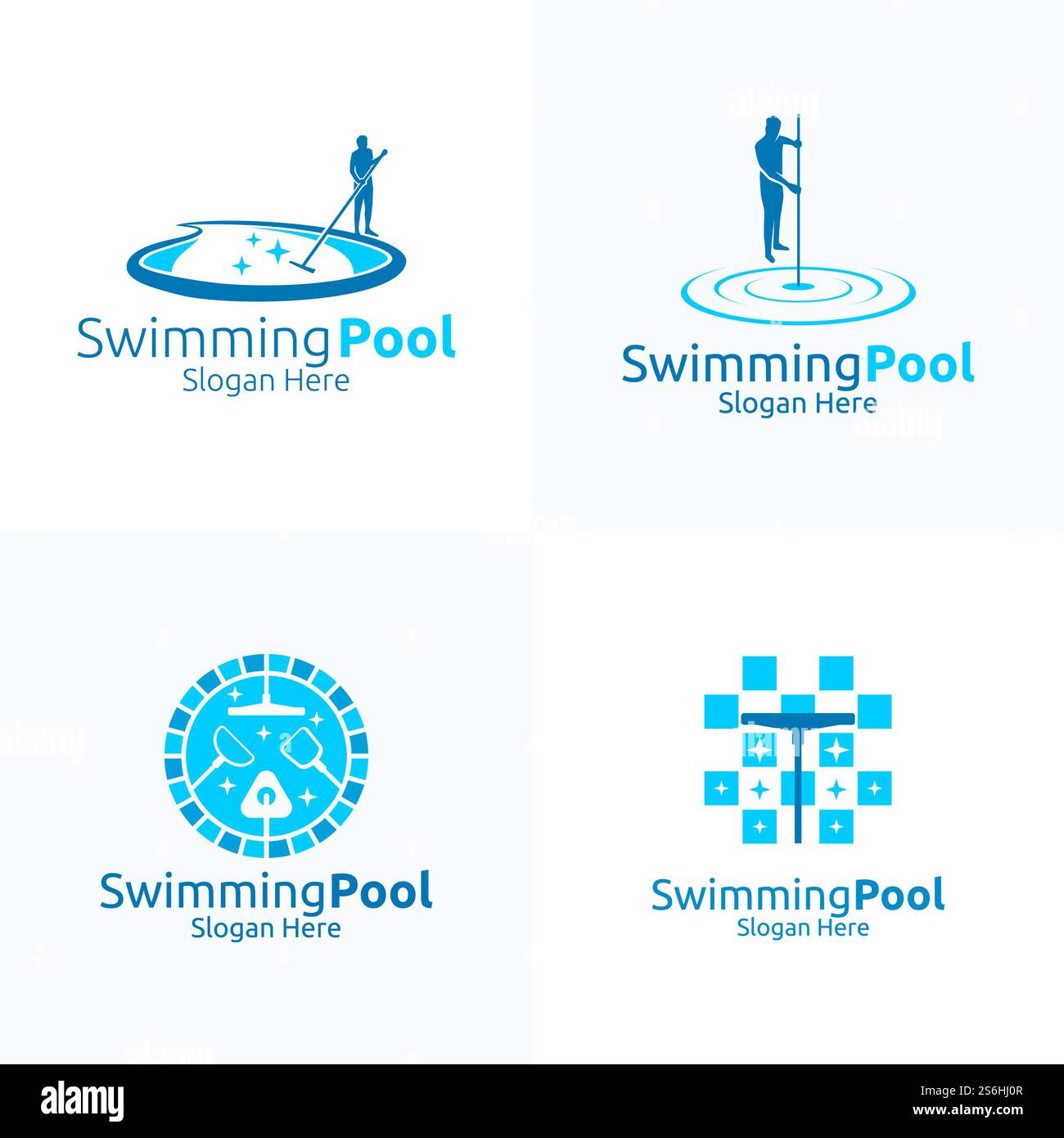Swimming Pool Service Logo with Cleaning Pool and Maintenance Concept ...
