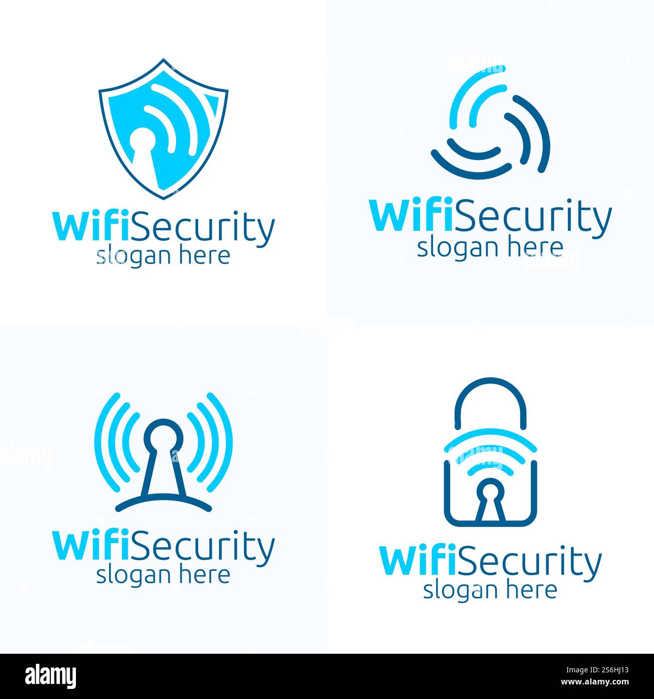 Wifi Security Logo for Network, Internet, Monitoring, and Alarm ...