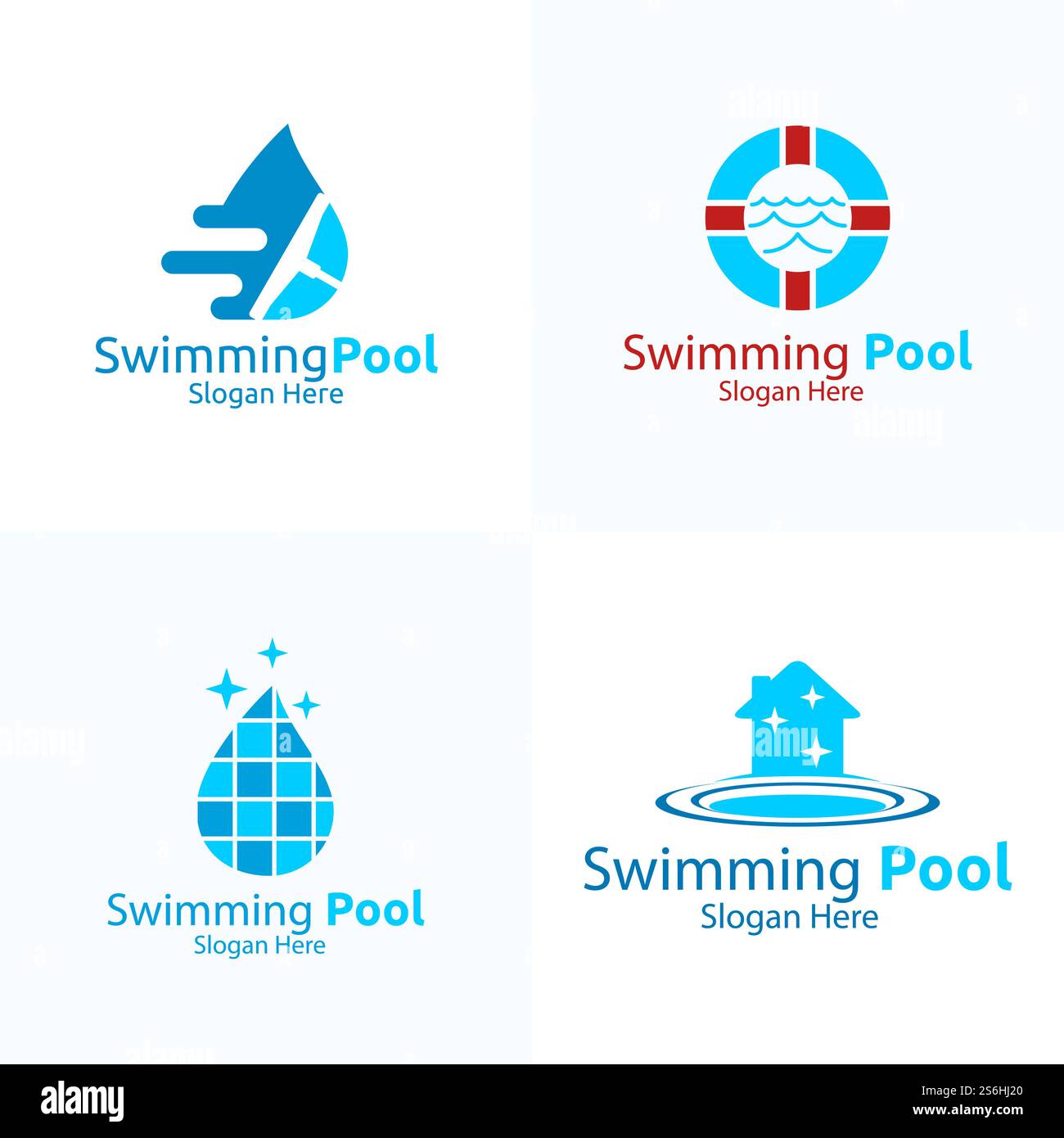 Swimming Pool Service Logo with Cleaning Pool and Maintenance Concept ...