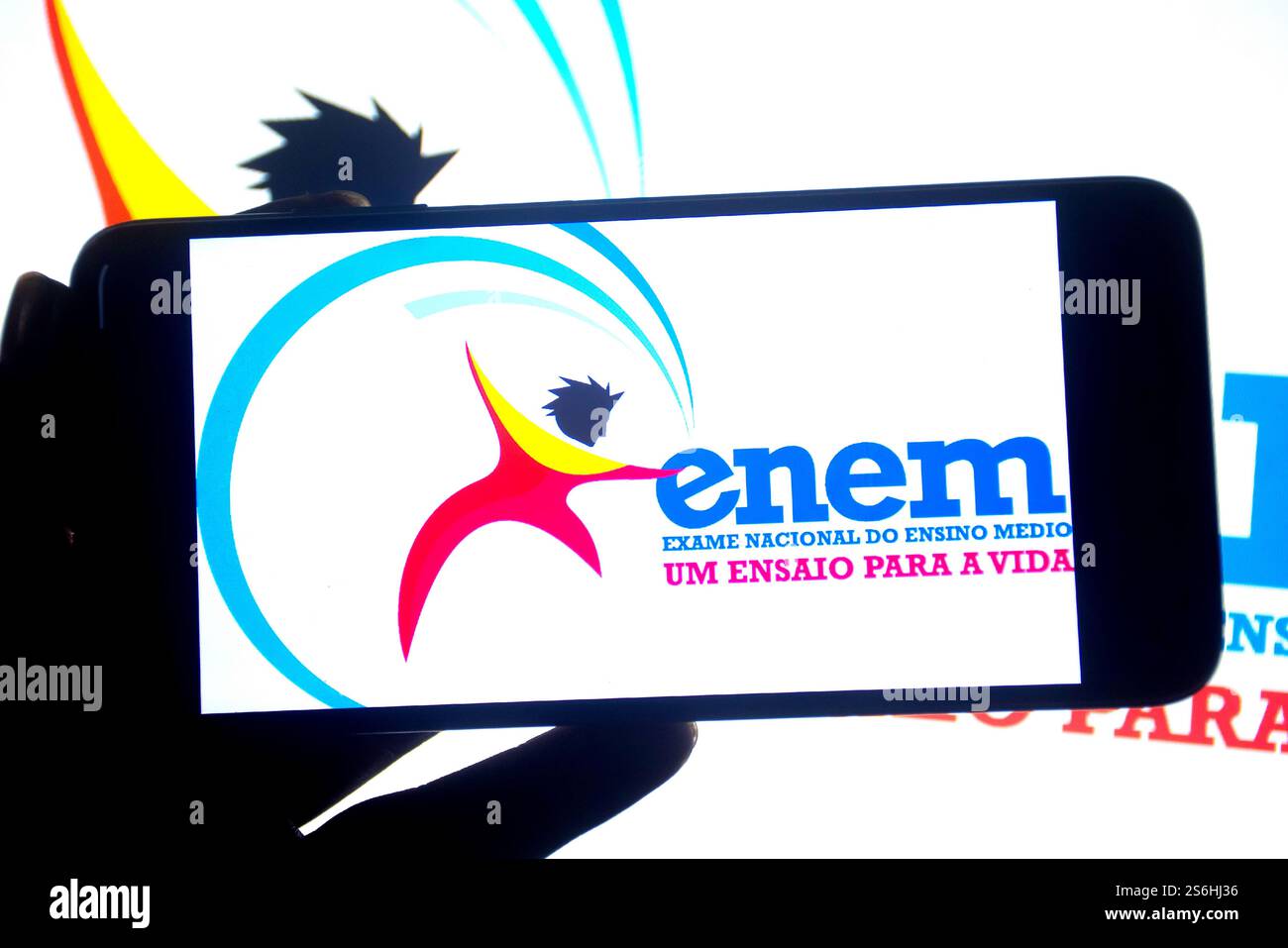 In this photo illustration, an Exame Nacional do Ensino Médio (Enem ...
