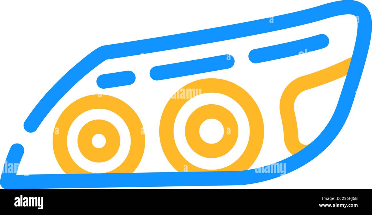 headlight car color icon vector. headlight car sign. isolated symbol ...