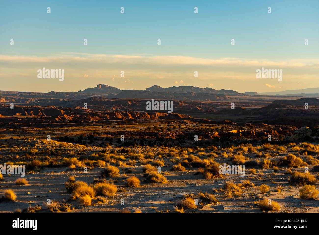 Utah Drenched in Golden Light Stock Photo - Alamy