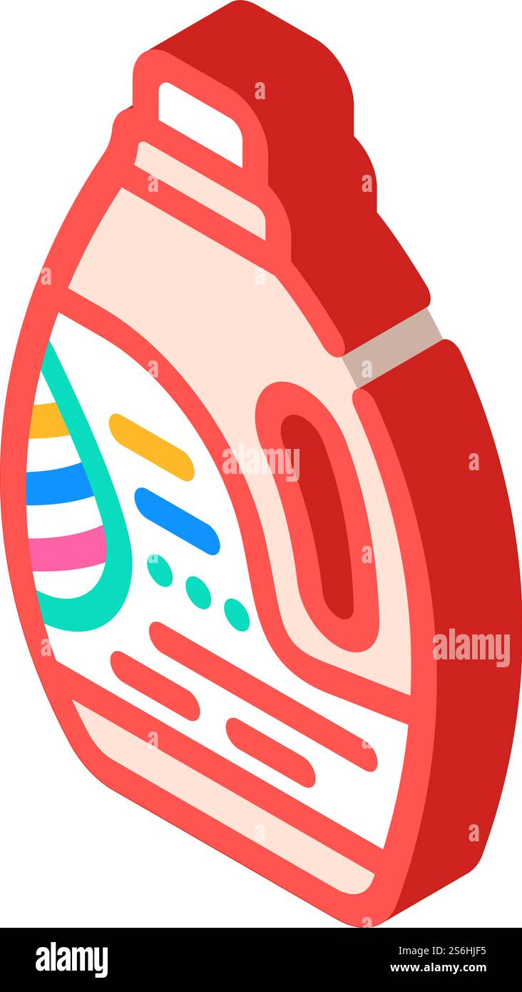 color preservation detergent isometric icon vector. color preservation ...