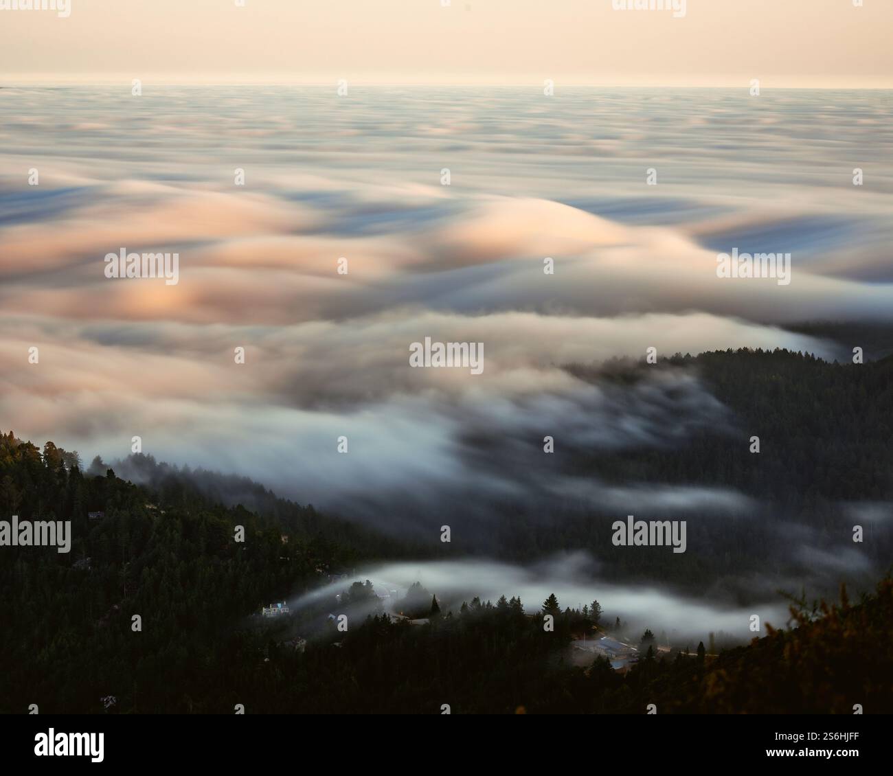 Dreamy Marine Layer Fog Covering Mill Valley Stock Photo - Alamy