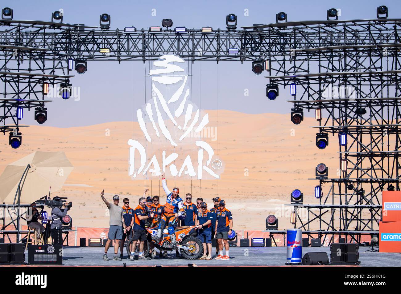 92 BROZ Jiri (cze), KTM, Bas World KTM Racing Team, FIM W2RC, Rally2, action during the Ceremony ...