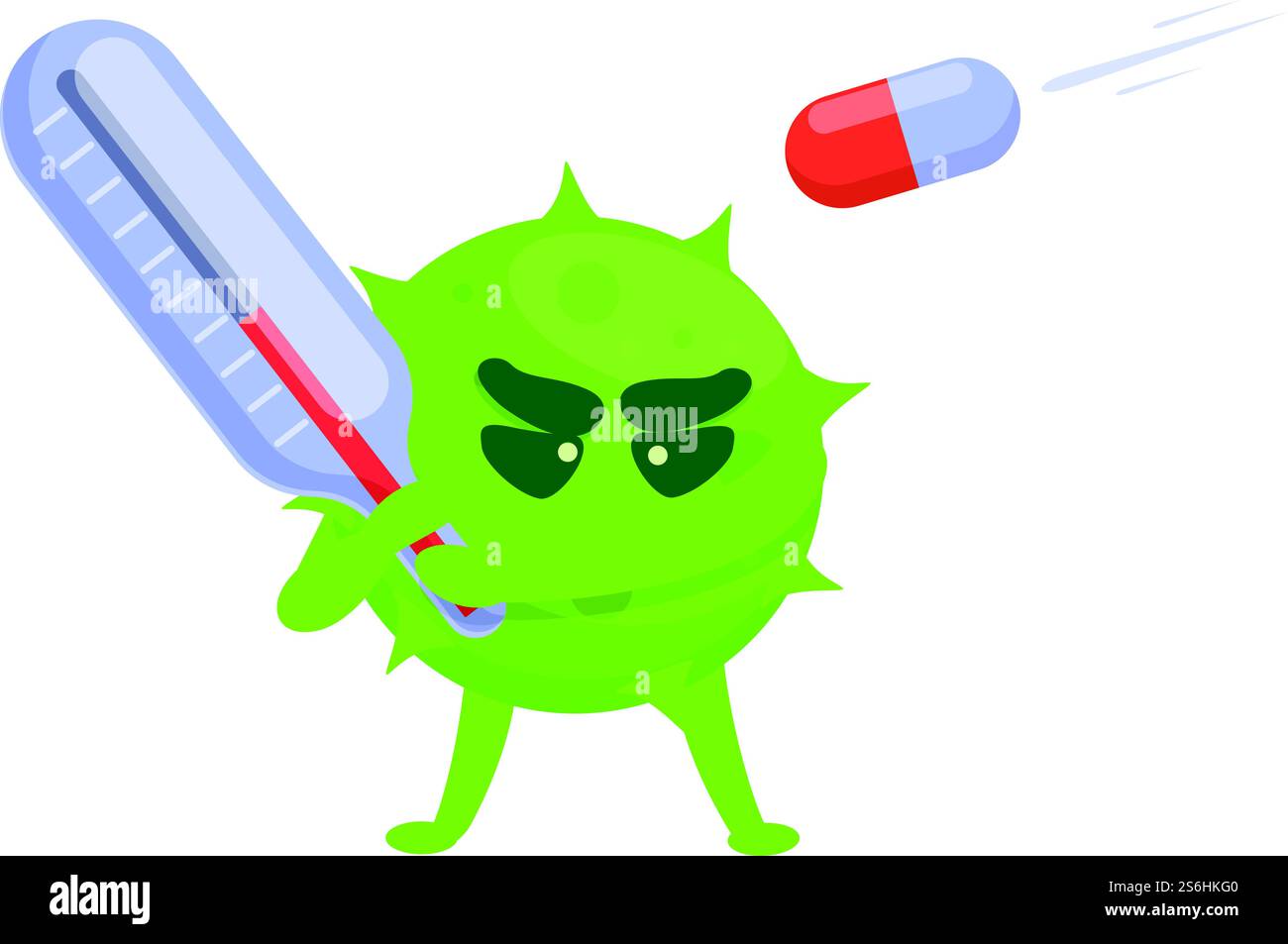 Temperature antibiotic resistance icon. Cartoon of Temperature ...