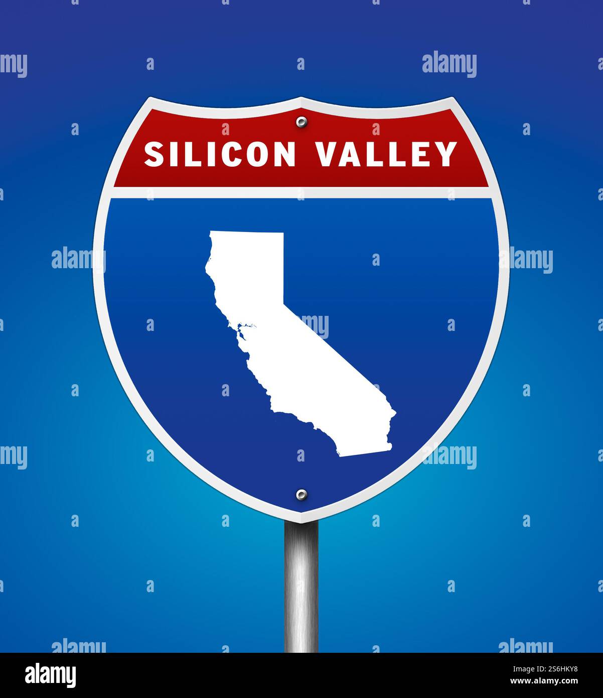 Silicon Valley traffic sign Stock Photo - Alamy