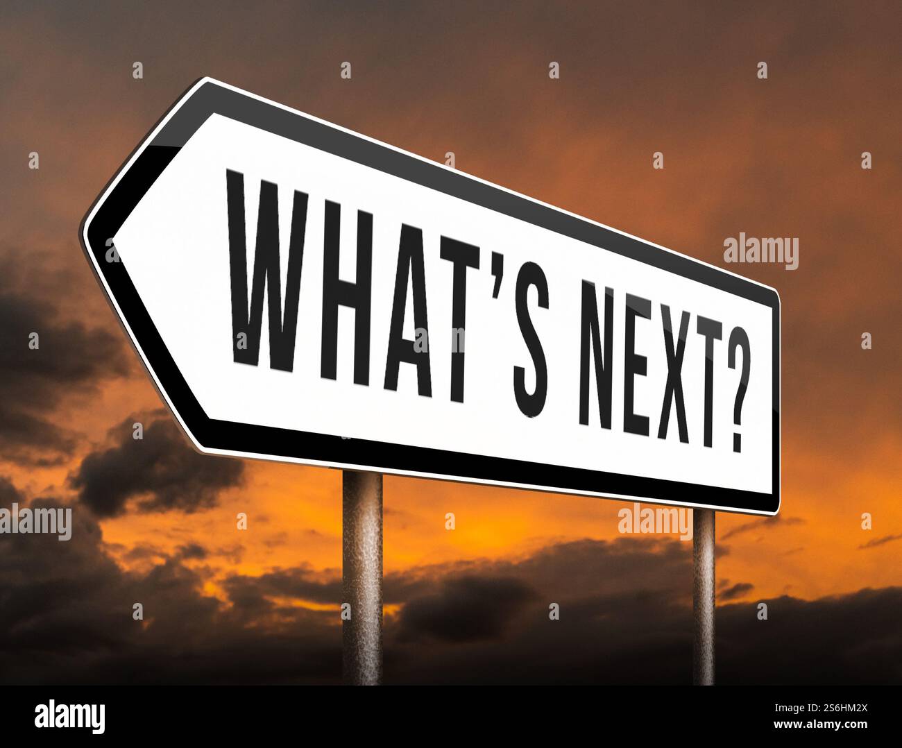 Arrow sign with the business slogan - What's next Stock Photo - Alamy