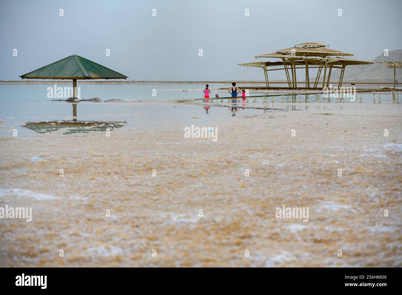 Bathing in the Dead Sea, Ein Bokek, Israel Stock Photo - Alamy
