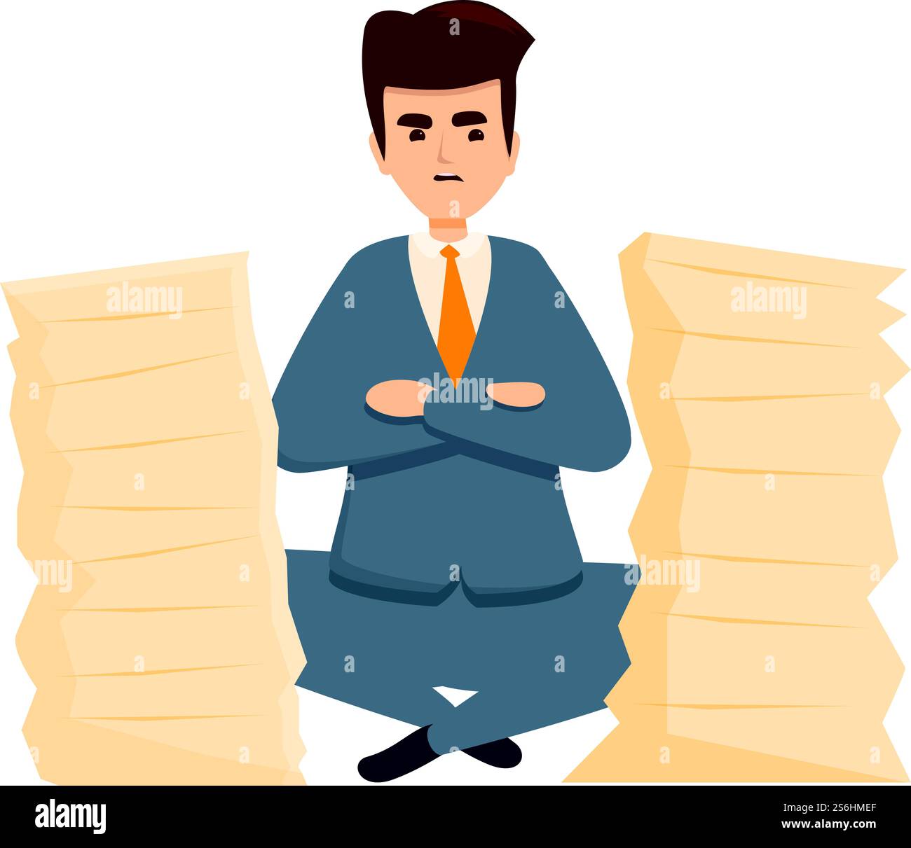 Rush job documents towers icon. Cartoon of Rush job documents towers ...