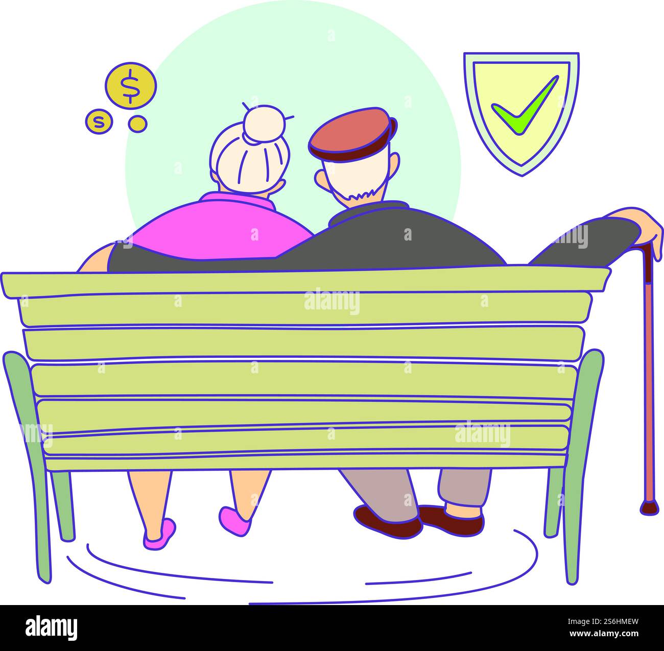 Safe retirement icon cartoon hi-res stock photography and images - Alamy