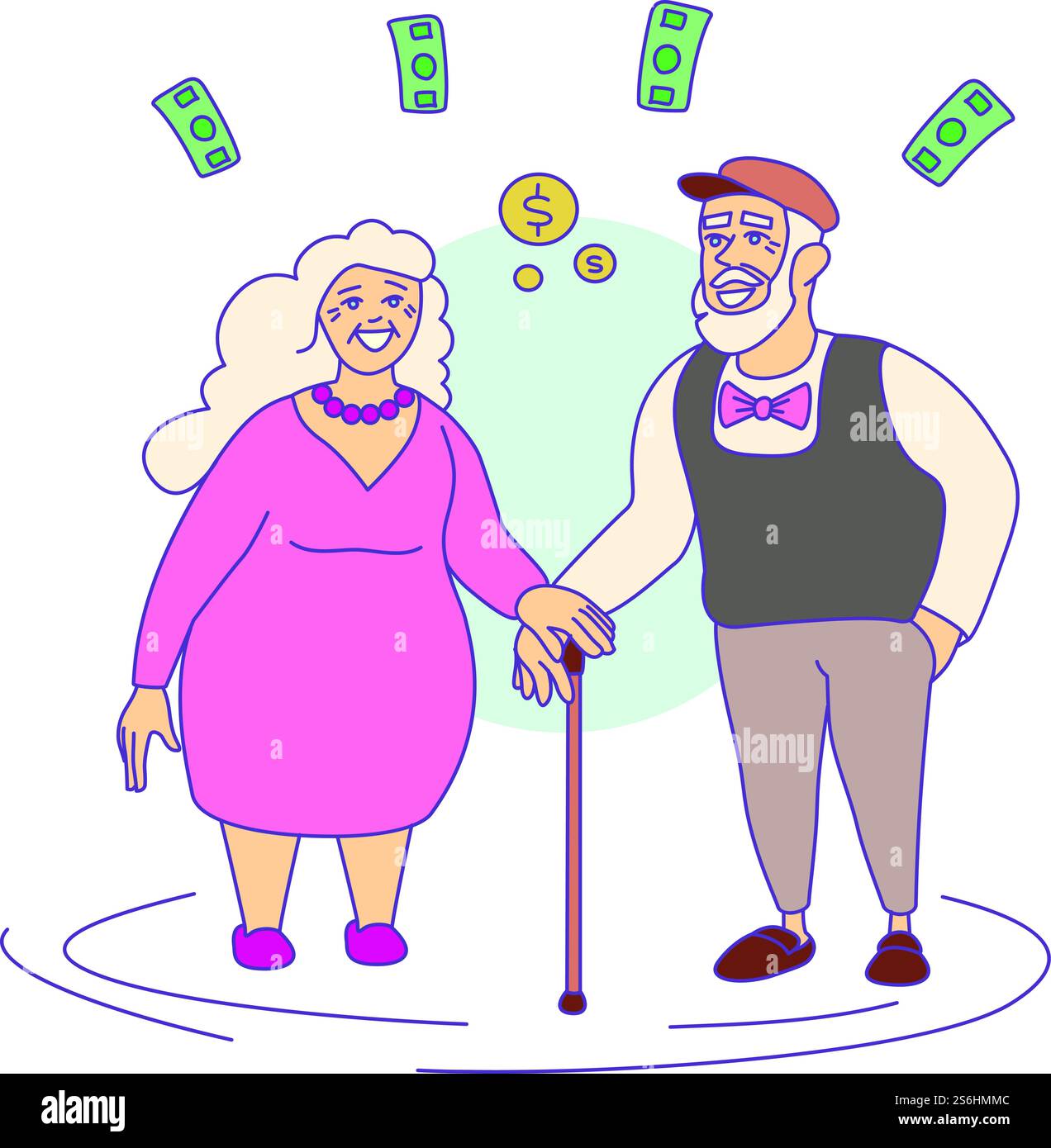 Retirement compensation icon. Cartoon and flat of Retirement ...