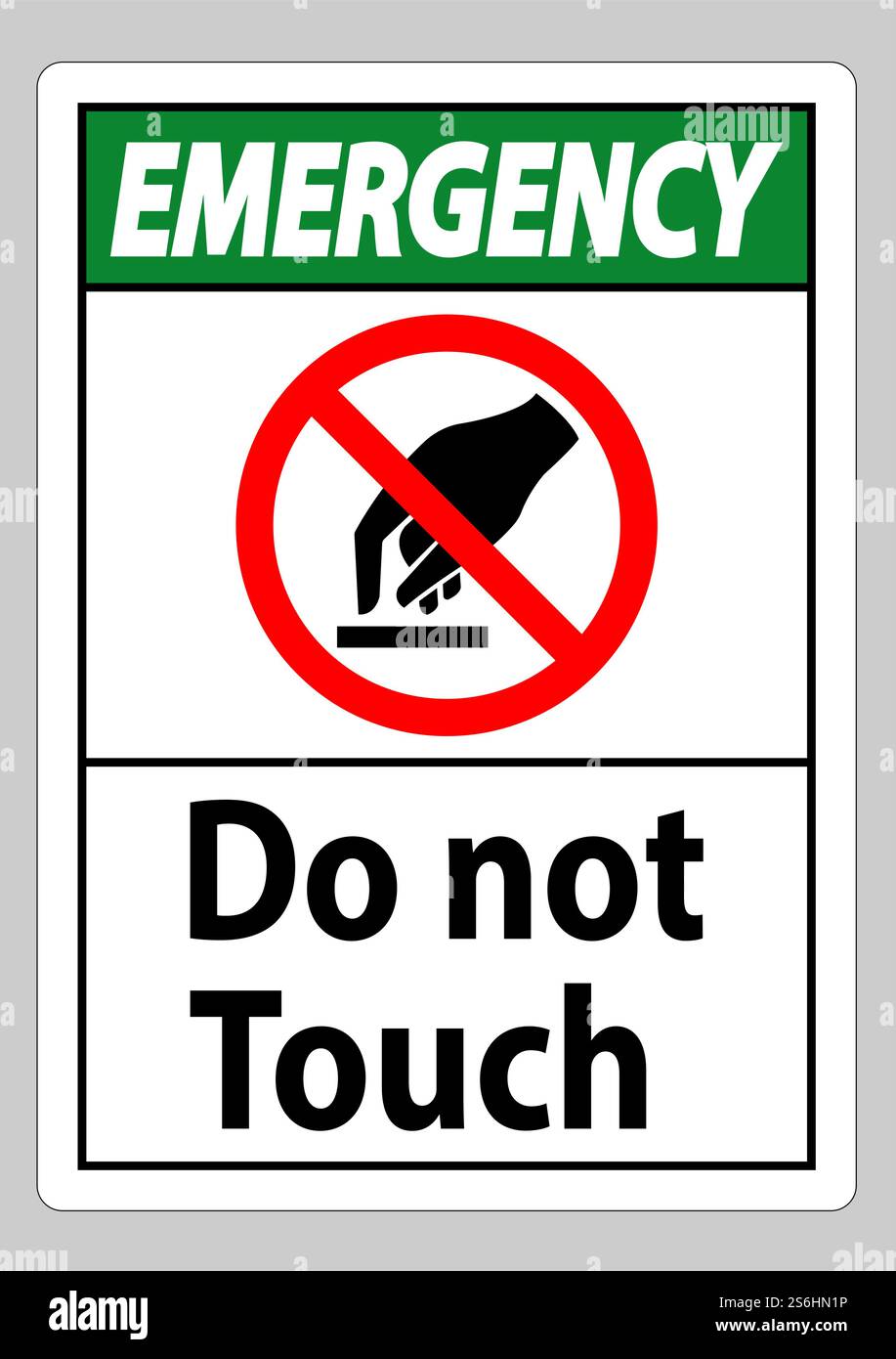 Emergency Do Not Touch Symbol Sign Isolate On White Background Stock ...