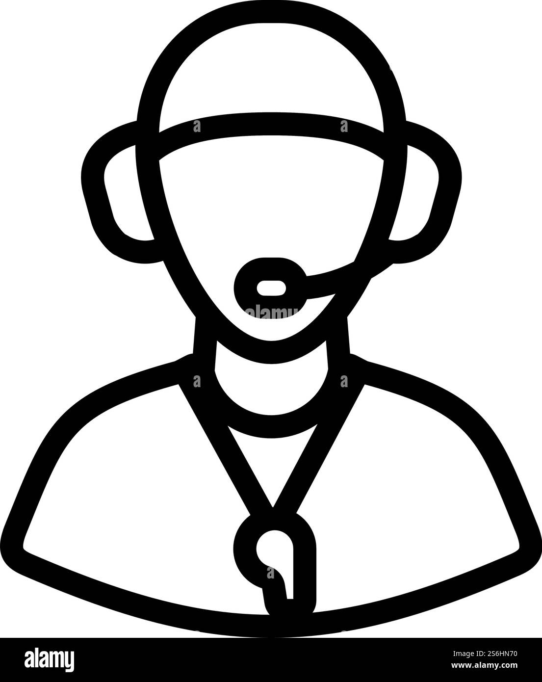 American Football Coach Icon. Editable Bold Outline Design. Vector ...