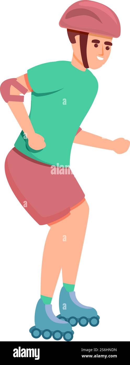 Fast sport rollerblading icon. Cartoon of Fast sport rollerblading ...