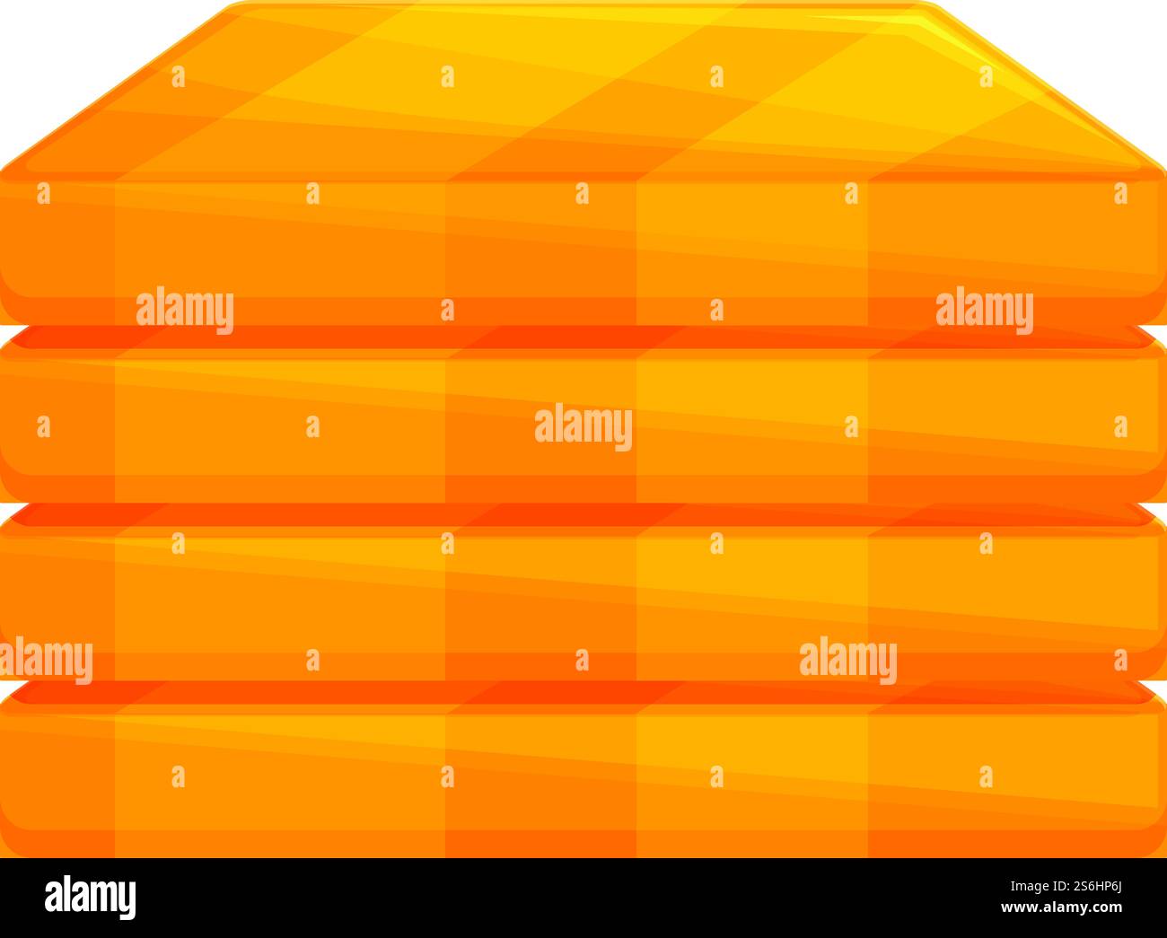 Stacked gold bars icon. Cartoon of Stacked gold bars vector icon for ...