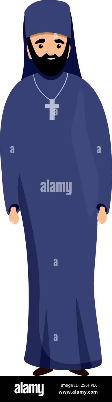 Religious priest icon. Cartoon of Religious priest vector icon for web ...
