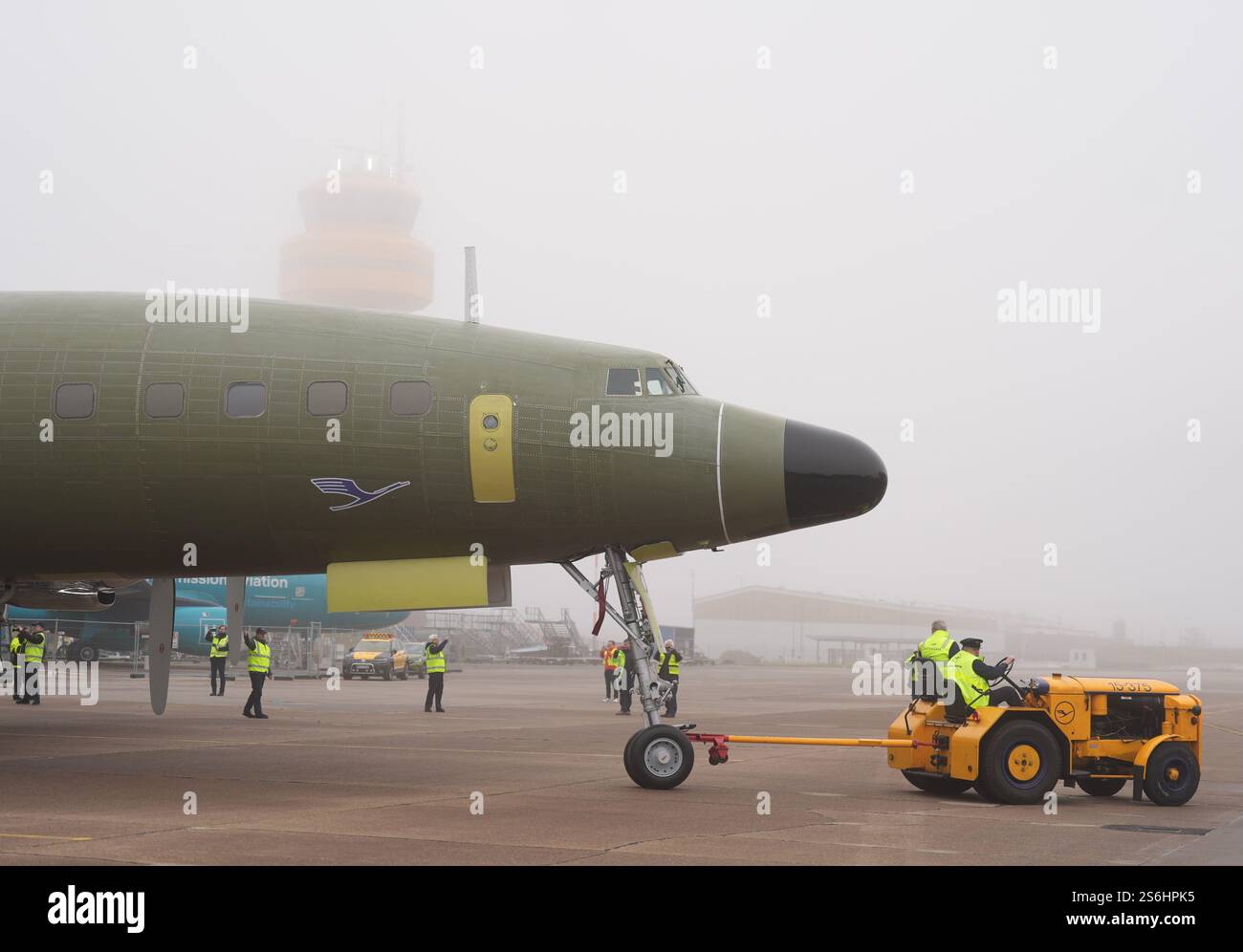 Hamburg, Germany. 17th Jan, 2025. The historic Lockheed Super Star ...