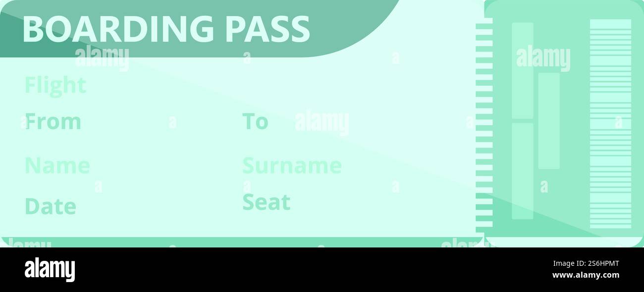 Tour boarding pass icon Stock Vector Images - Alamy