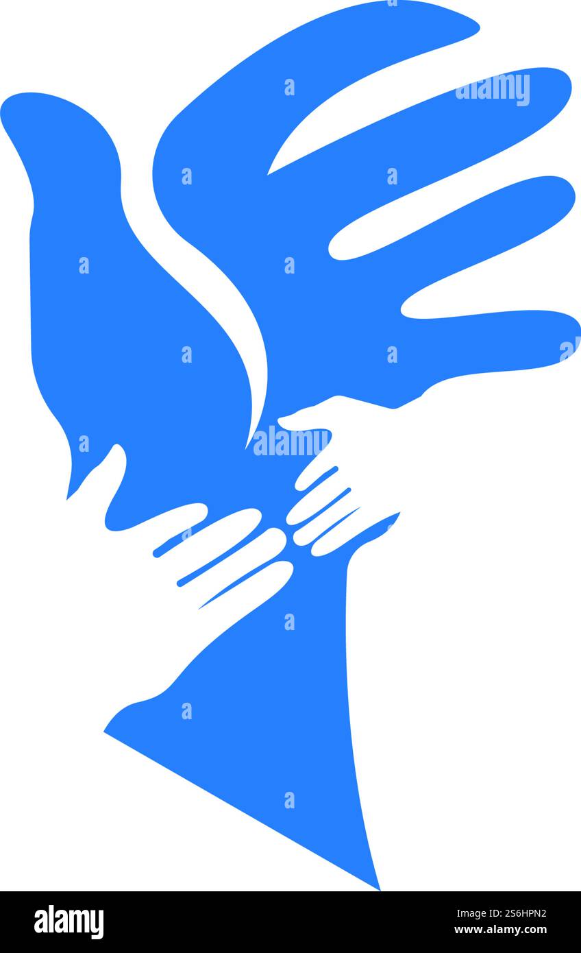 Hand help logo and symbols template icons app Stock Vector Image & Art ...