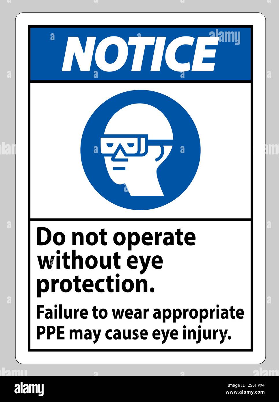 Notice Sign Do Not Enter Without Wearing Eye Protection,Vision Damage ...