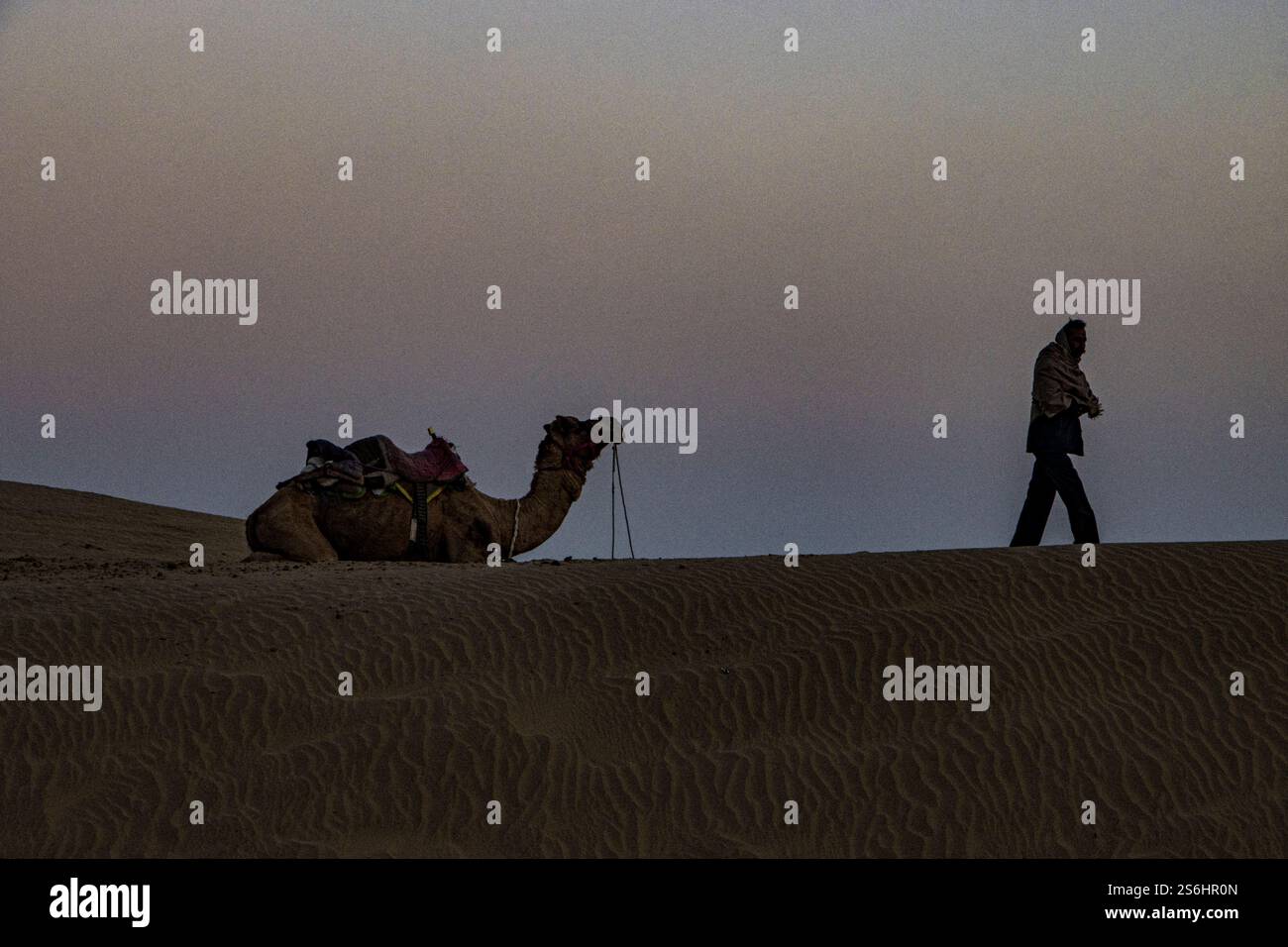 Khuri Sand Dunes is a desert area in the Thar Desert, Rajasthan, India ...