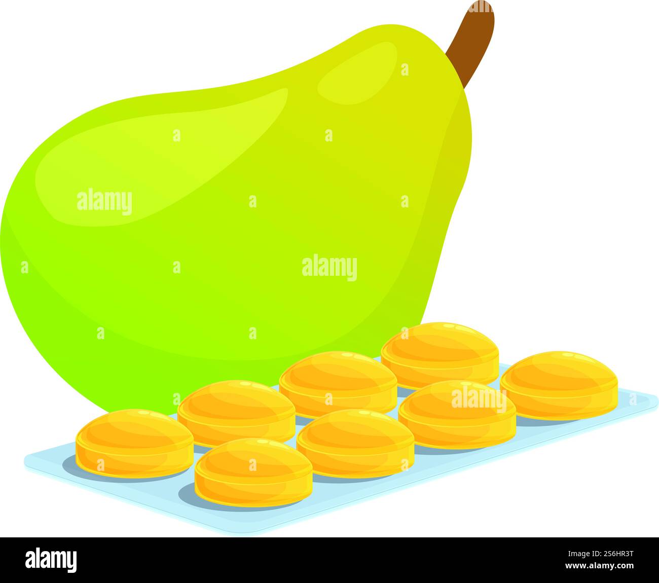 Pear cough drops icon. Cartoon of Pear cough drops vector icon for web ...