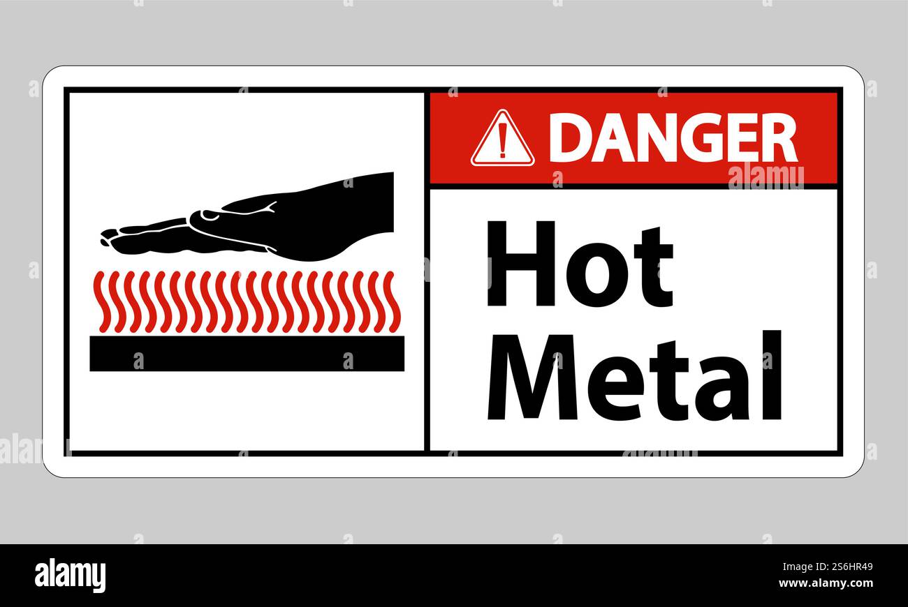 Warning hot metal symbol Stock Vector Images - Alamy