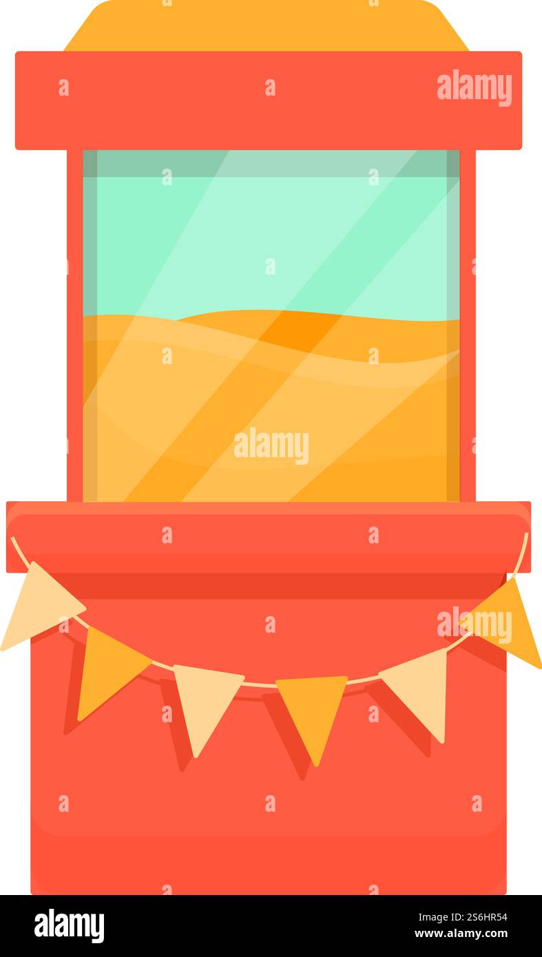 Festival popcorn cart icon. Cartoon of Festival popcorn cart vector ...