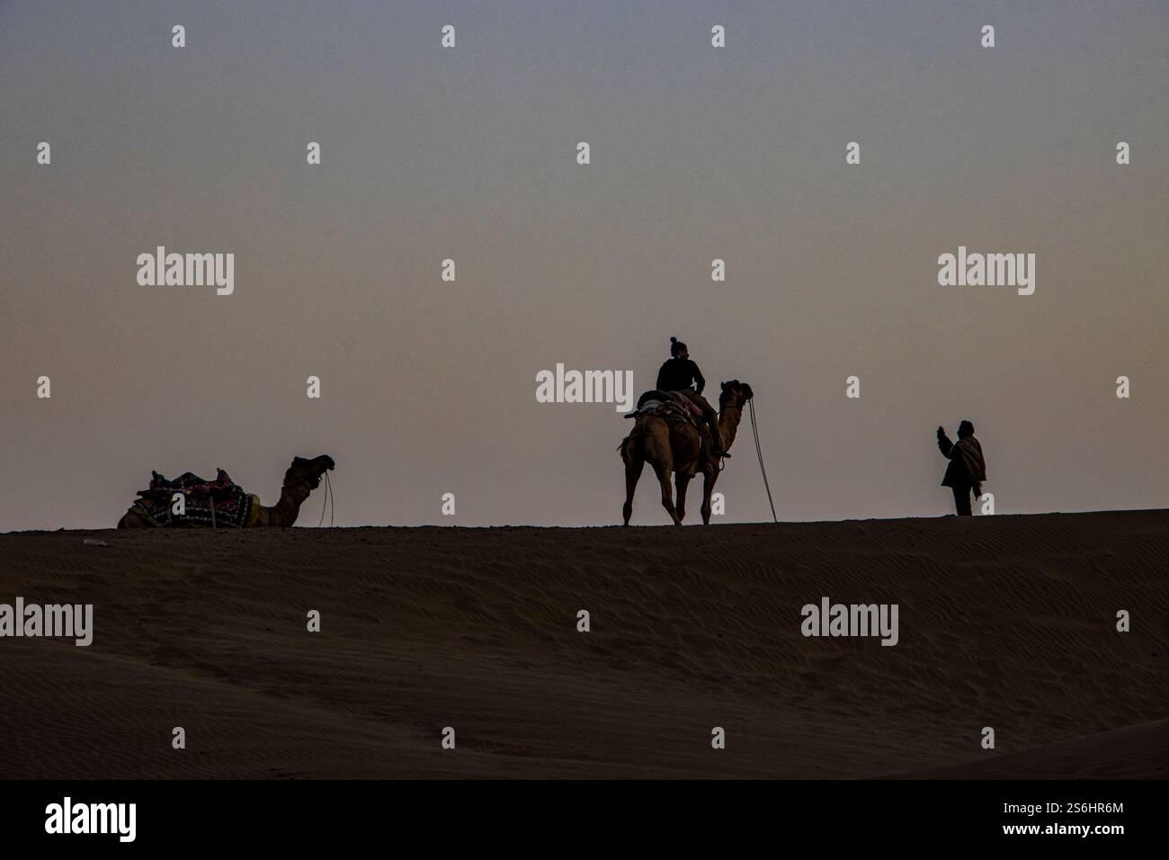 Khuri Sand Dunes is a desert area in the Thar Desert, Rajasthan, India ...