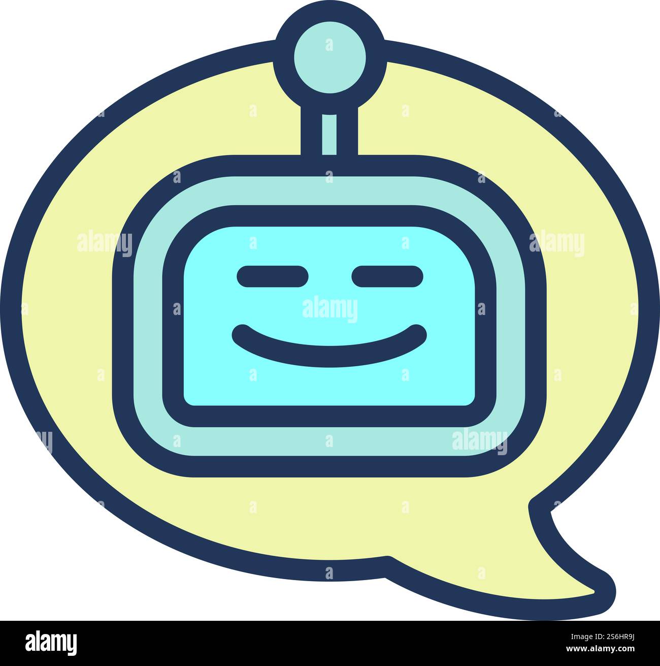 Robot chatbot icon. Outline Robot chatbot vector icon for web design isolated on white ...