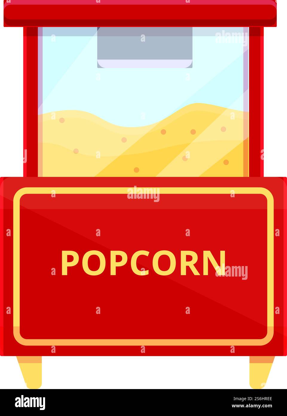 Park popcorn cart icon. Cartoon of Park popcorn cart vector icon for ...