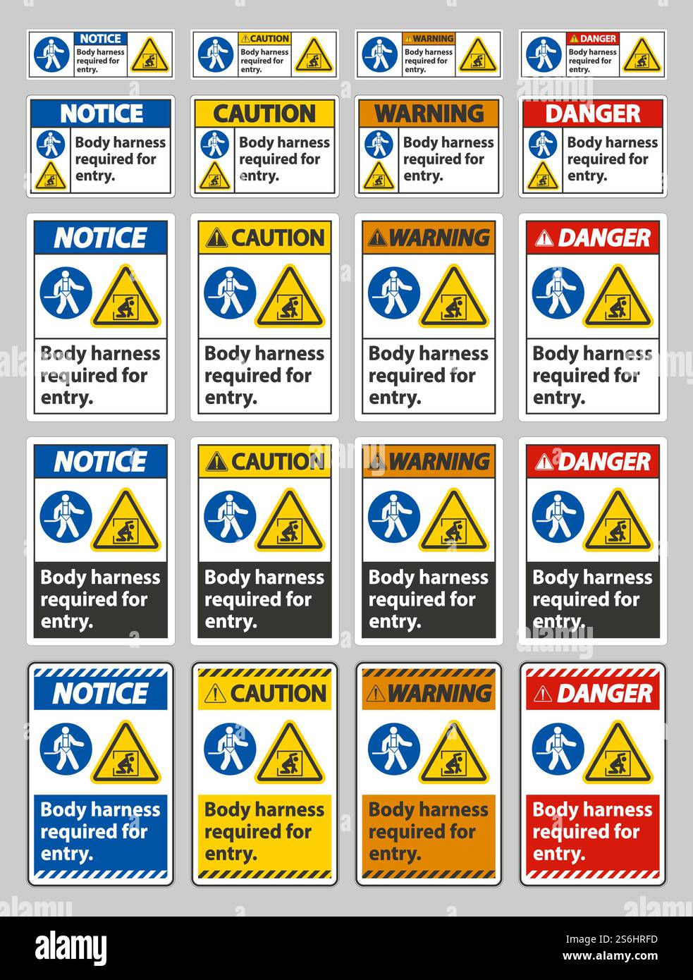 Body Harness Required For Entry Sign Stock Vector Image & Art - Alamy
