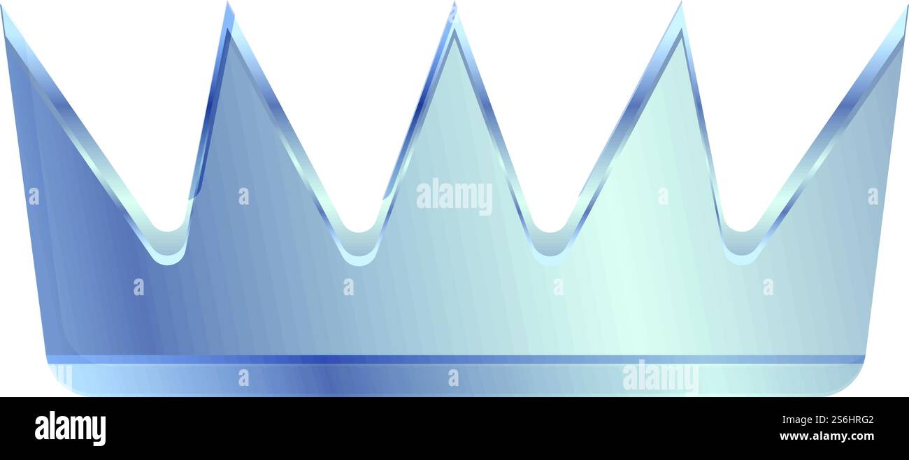 Silver crown ranking icon. Cartoon of Silver crown ranking vector icon ...