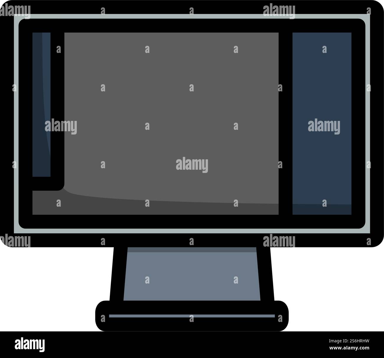 Icon Of Photo Editor On Monitor Screen. Editable Bold Outline With ...