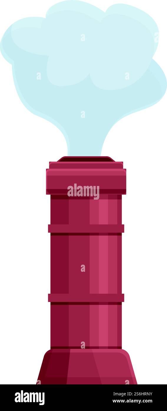 Factory chimney icon. Cartoon of Factory chimney vector icon for web ...
