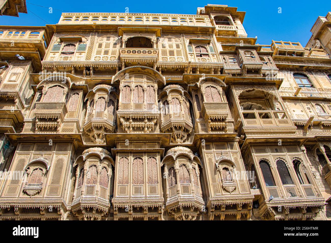 Splendidly carved outer walls of Patwa Havelis which are a cluster of ...