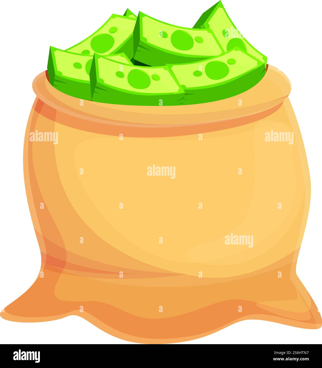 Dollar cash bag icon. Cartoon of Dollar cash bag vector icon for web ...