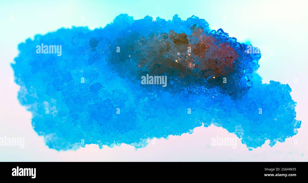Backlit lump of Dead Sea salt with blue light Stock Photo - Alamy