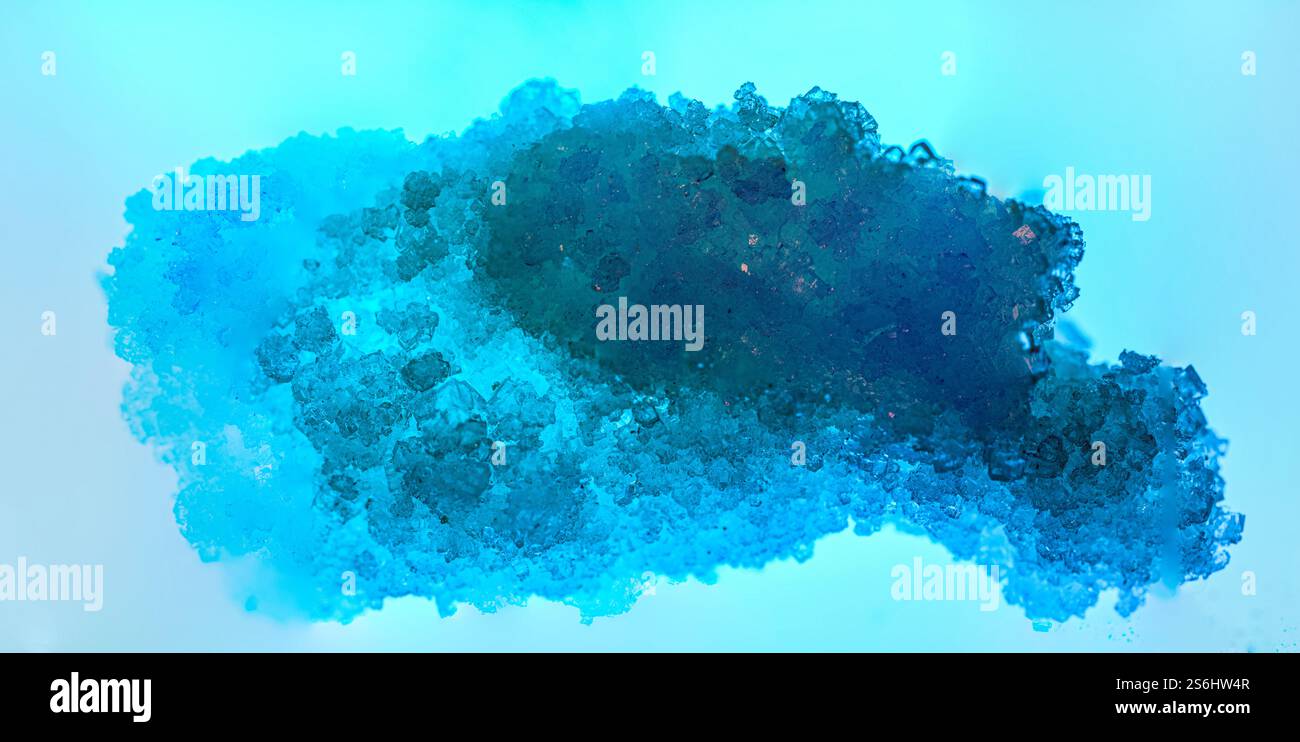 Backlit lump of Dead Sea salt with blue light Stock Photo - Alamy