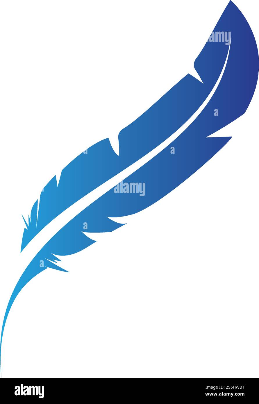 feather pen write sign logo template app icons Stock Vector Image & Art ...