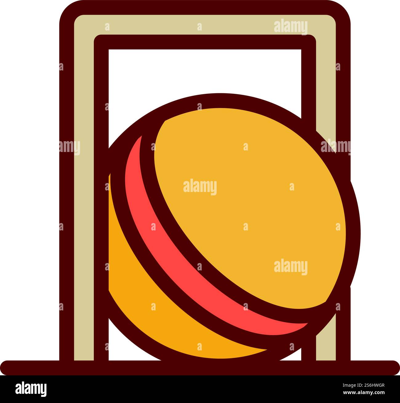 Croquet ball gate icon. Outline Croquet ball gate vector icon for web ...