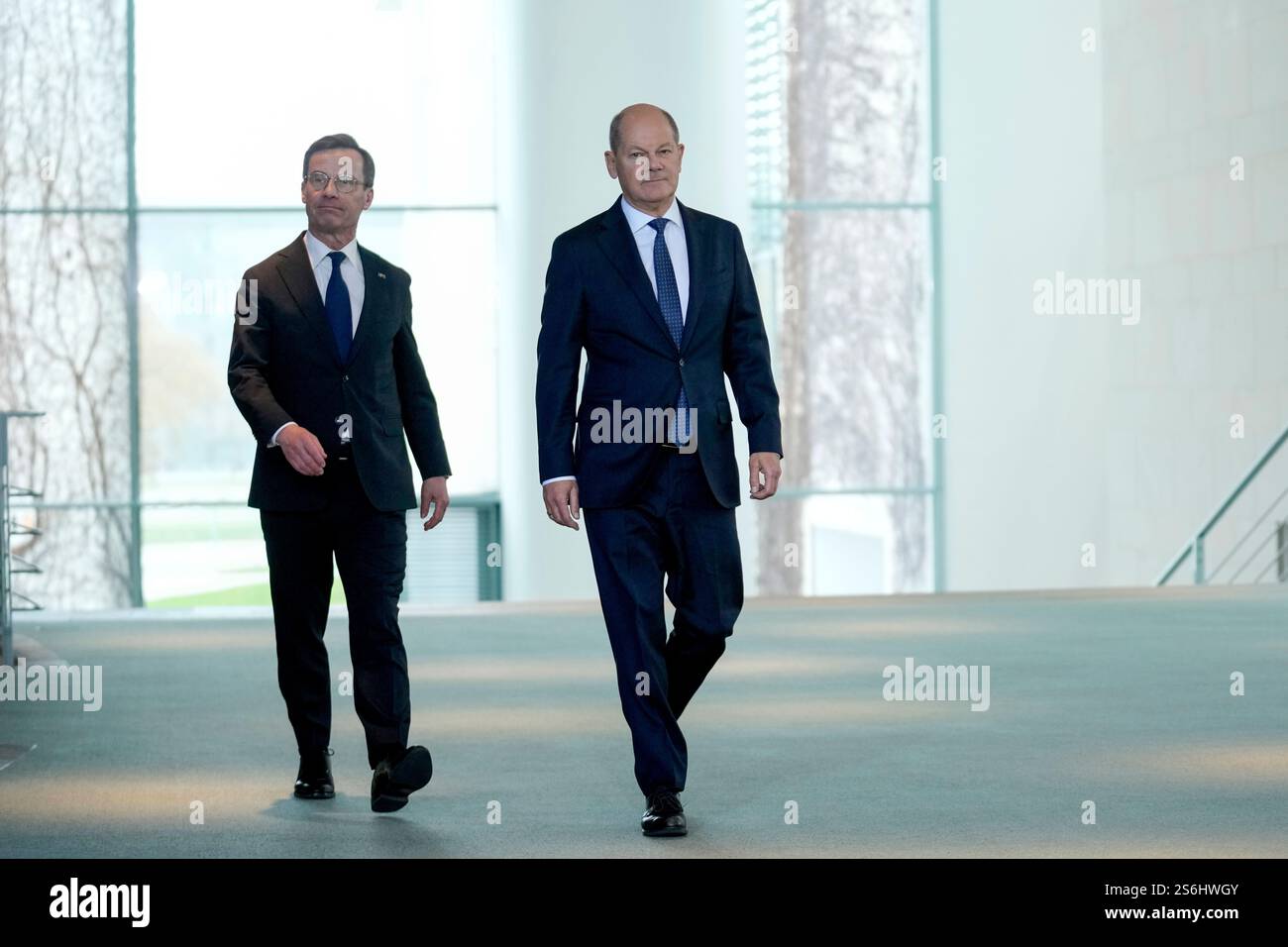 German Chancellor Olaf Scholz, right, and Sweden's Prime Minister Ulf ...