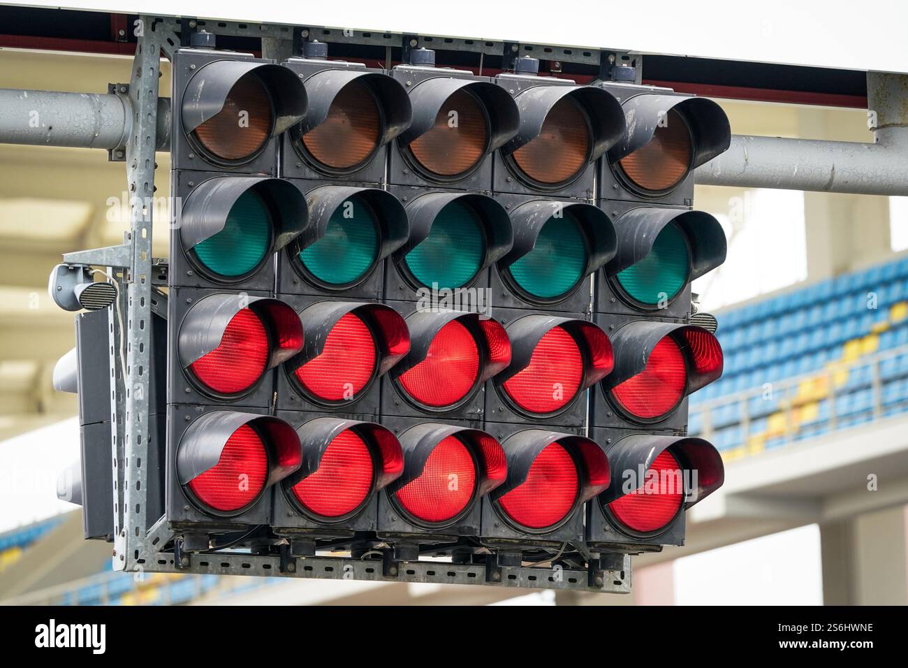 Start Lights in a Racing Circuit Stock Photo - Alamy