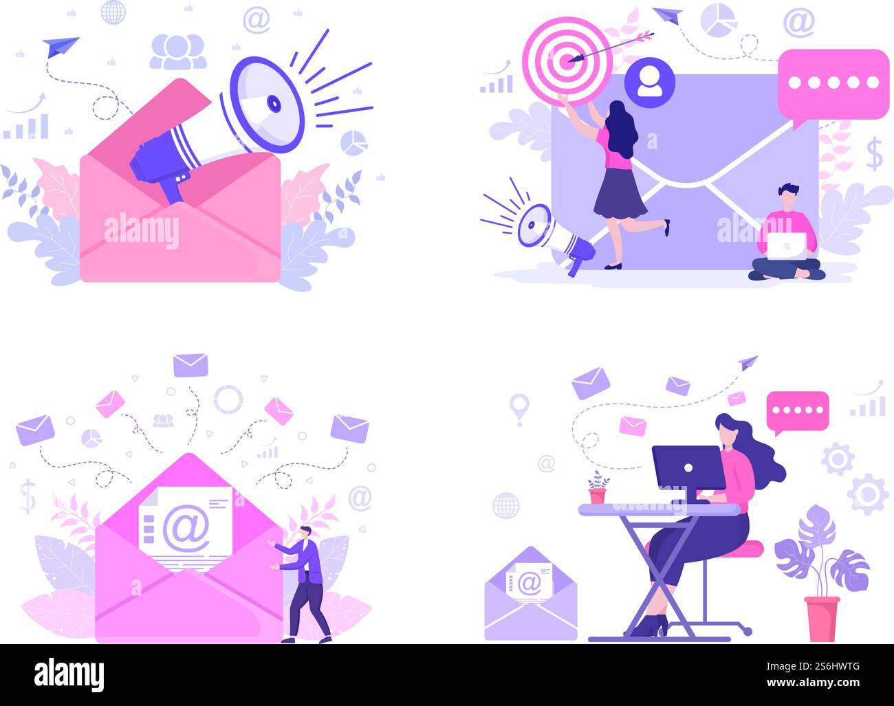 Email Marketing Vector Illustration For Design Digital, Campaign, Web ...