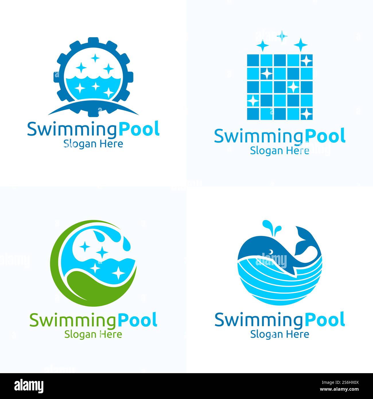Swimming Pool Service Logo with Cleaning Pool and Maintenance Concept ...