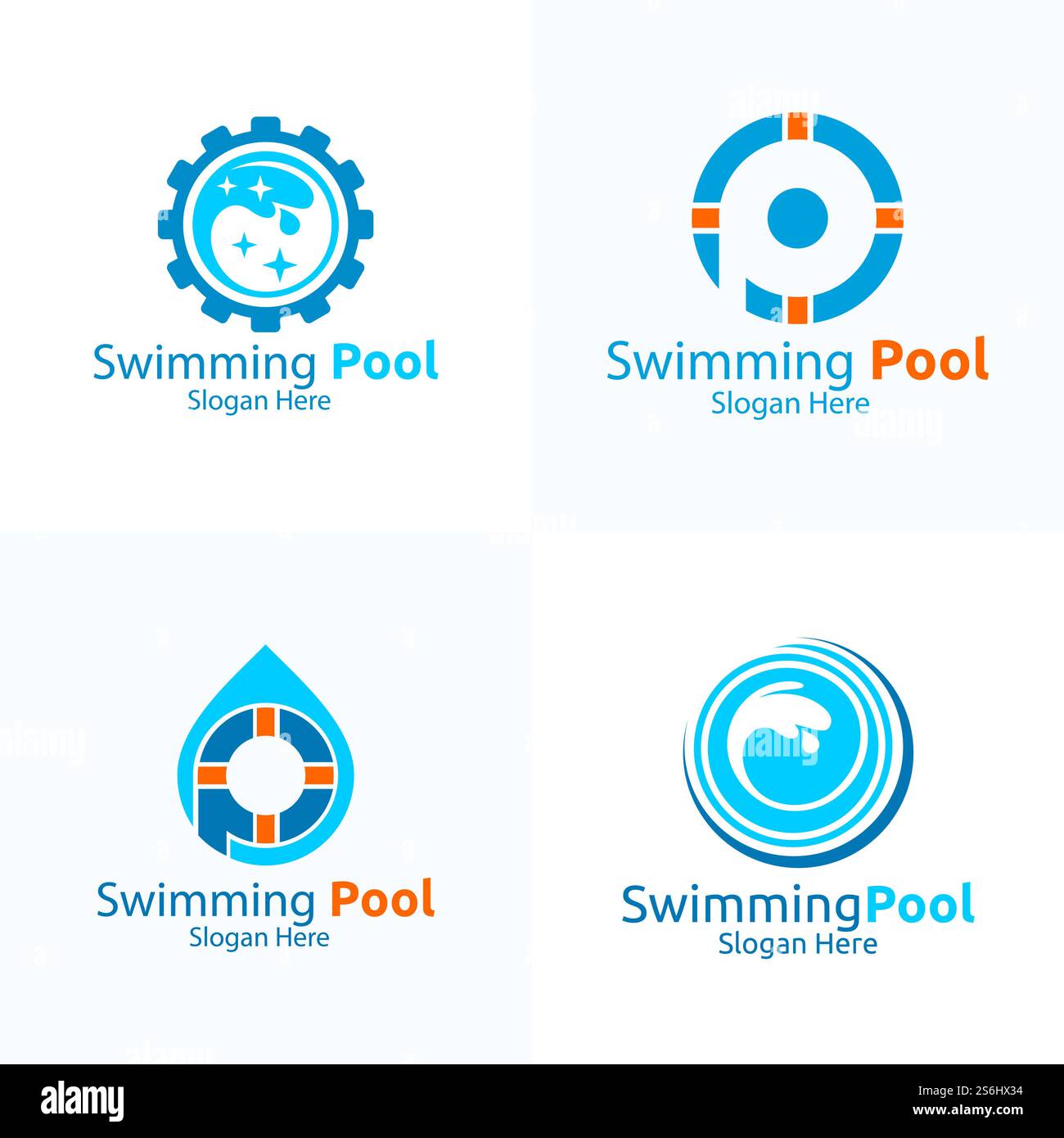 Swimming Pool Service Logo with Cleaning Pool and Maintenance Concept ...