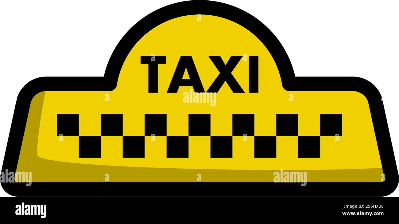 Taxi Roof Icon. Editable Bold Outline With Color Fill Design. Vector ...